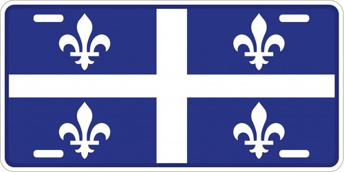 Quebec Province Flag Embossed Aluminum Vehicle Auto Car License Plate ...