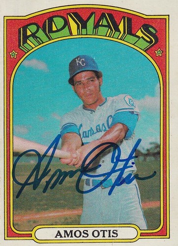Amos Otis Royals 1972 Topps KC Royals SIGNED CARD AUTOGRAPHED 1969 ...