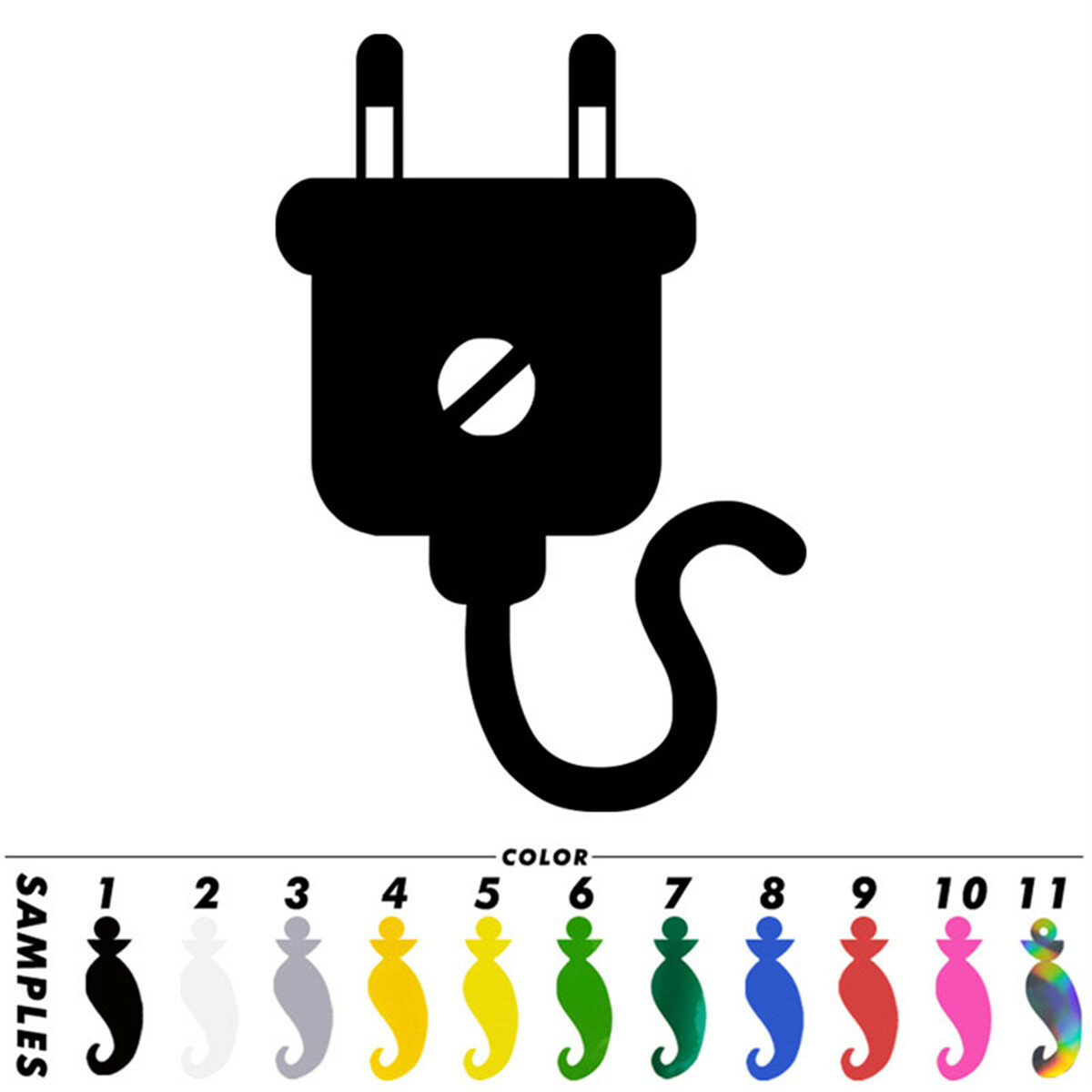 Electrical Plug Sticker Laptop Window Vinyl Wall Truck Skateboard Car ...