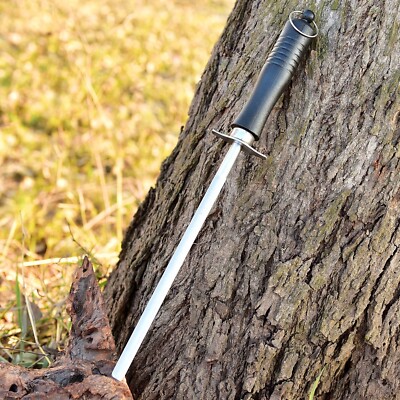 13”Diamond Sharpener Rod Kitchen Knife Sharpening Stick Damascus Steel ...