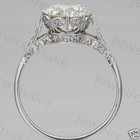 White Round CZ Edwardian Art Deco Engagement & Wedding Sterling Silver ...