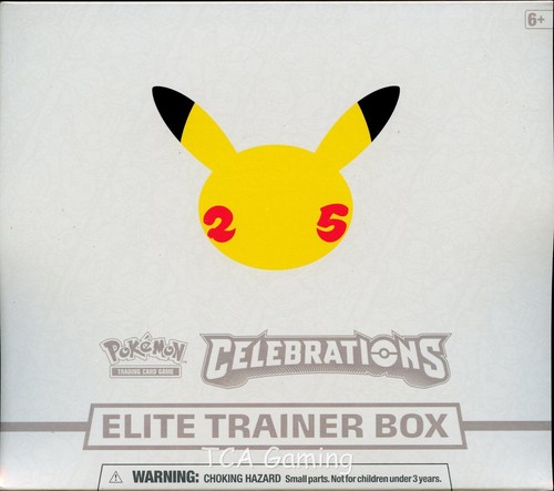 SWSH Celebrations SEALED Elite Trainer Box (10 Packs of Pokemon Cards ...
