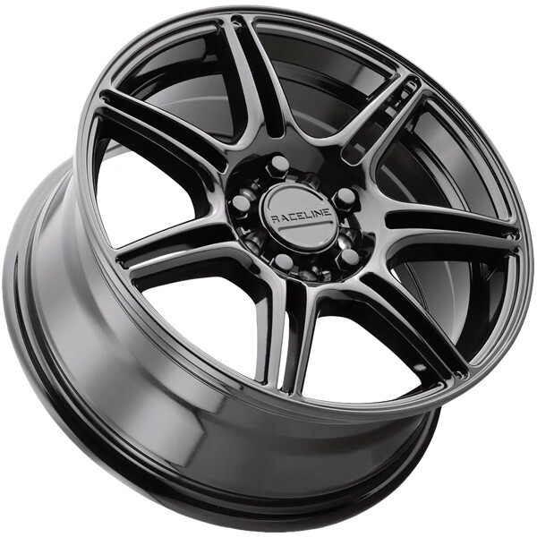 (Set of 4) Raceline 148B Apex 16x7 5x110/5x115 +40mm Gloss Black Wheels ...