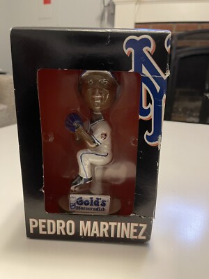 PEDRO MARTINEZ NY METS SGA GOLD HORSERADISH BOBBLEHEAD RARE / HARD TO ...