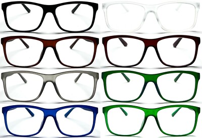 Oversize Simple Plastic Reading Glasses/Comfort Design Matte Square ...