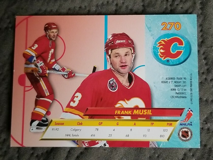 1992-93 Ultra Calgary Flames Hockey Card #270 Frank Musil | eBay