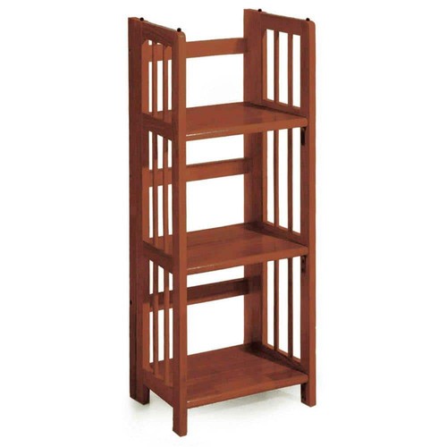 38in Walnut Wood 3-shelf Etagere Bookcase | eBay