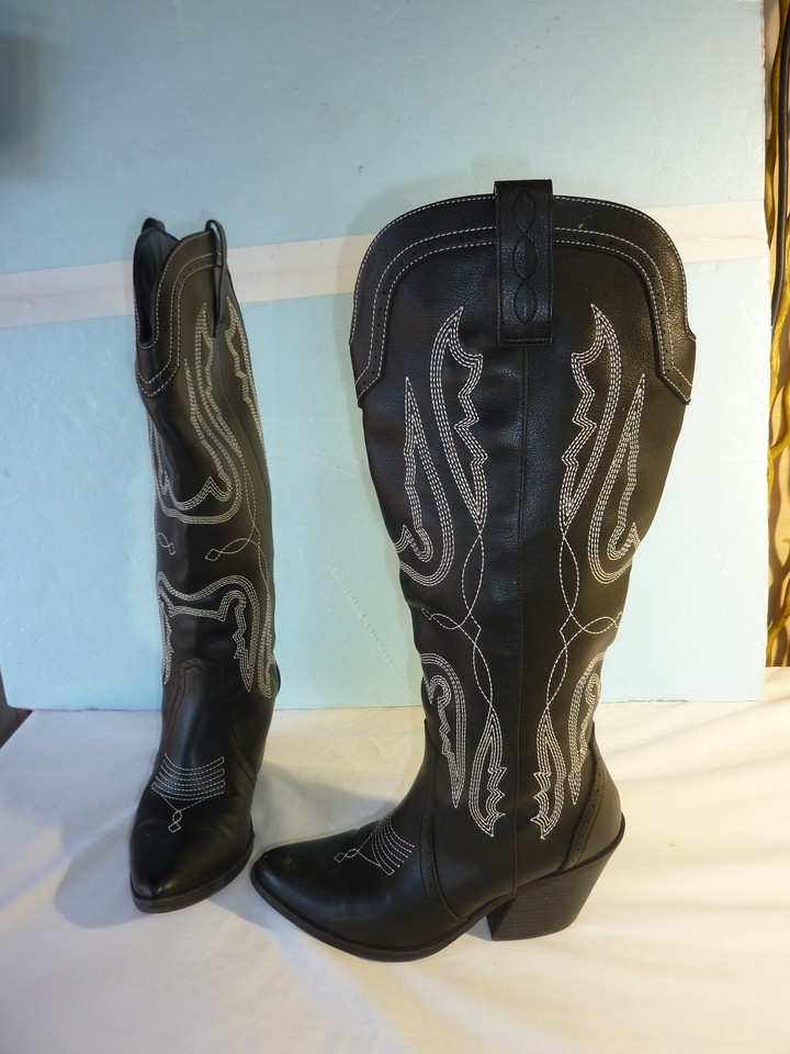 Kohl’s Briely Black Women's Tall Western Boots Size 7, 73277, {140}..... | eBay