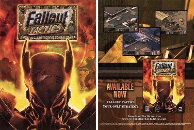 Fallout Tactics PC 2001 Game Vintage Big Box Promo Ad Art Print Poster ...