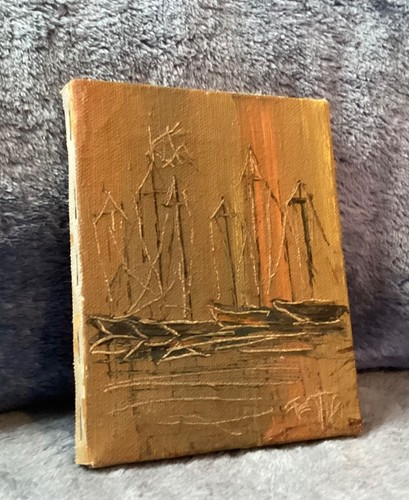 Original miniature Oil Painting by Beverly Fettig Boats Hawaii | eBay