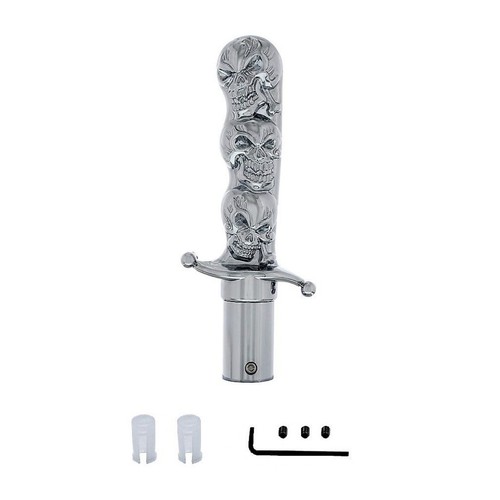 Chrome Skull Dagger Knife Handle Gear Shift Knob Lever Column Floor ...