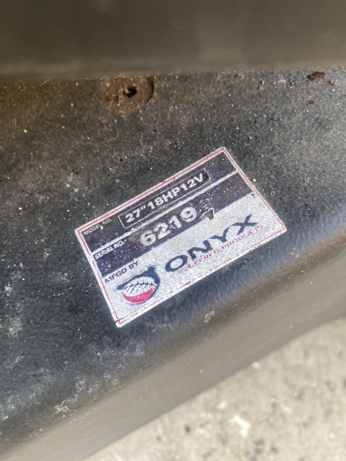 Onyx 6219 Propane Floor Burnisher 18hp12v Kawasaki W/ Tank 995.5 Hours ...