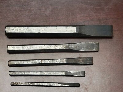 Armstrong 5 pc Cold Chisel Set. 1/4", 3/8", 1/2", 5/8", 7/8" Made In ...