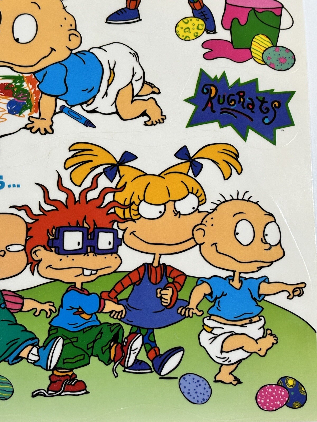 VTG Nickelodeon Rugrats Easter Window Color Clings Decorations 1998 | eBay