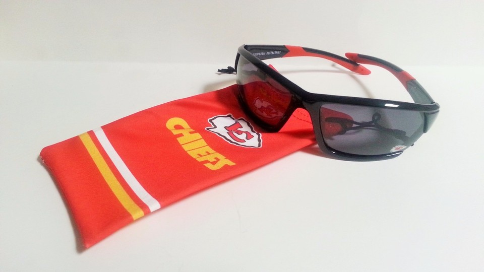 NFL Football Polarized Sport Wrap Team Sunglasses with Storage Pouch ...