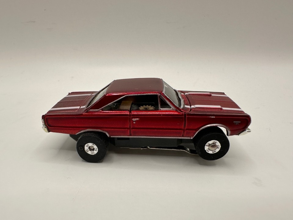 RARE Vintage Model Motoring Slot Car HO '67 Plymouth GTX Red With White ...