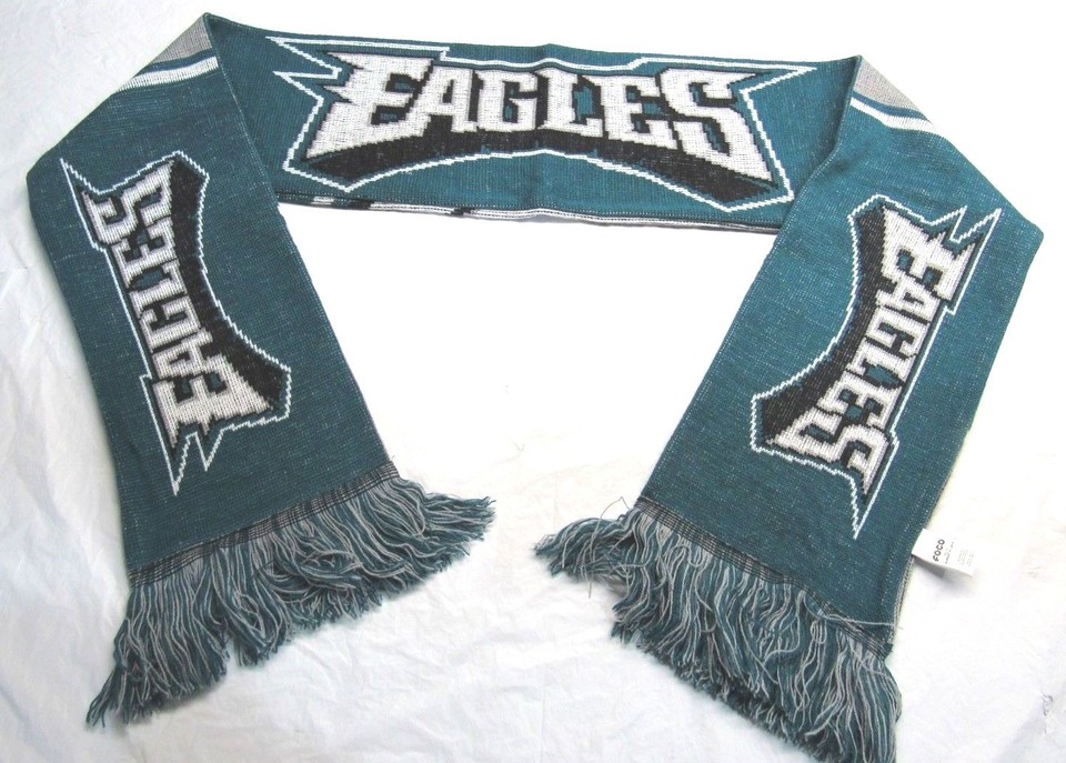 NFL Philadelphia Eagles 2018 Reversible Cropped Big Logo Scarf 64" by 7 ...