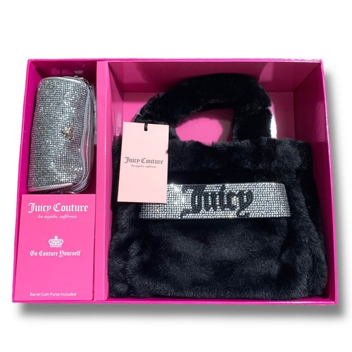 Juicy Couture Liquorice Black Mini Tote & Barrel Coin Purse Gift Set ...