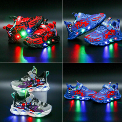 Boys Girls Led Light Up Shoes Trainers Kids Luminous Flashing Shoes ...