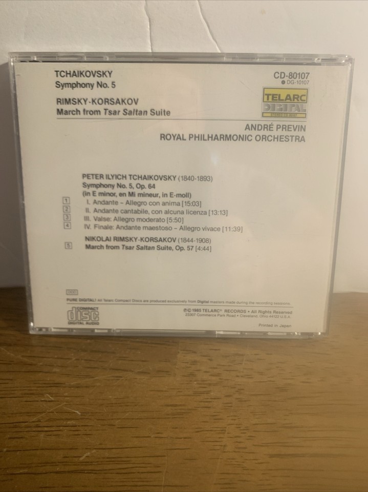 ANDRE PREVIN TCHAIKOVSKY SYMPHONY NO.5 ROYAL PHILHARMONIC ORCHESTRA (CD ...