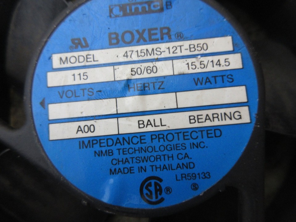 IMC BOXER FAN 4715MS-12T-B50 115V 50/60HZ 15.5/14.5 | eBay