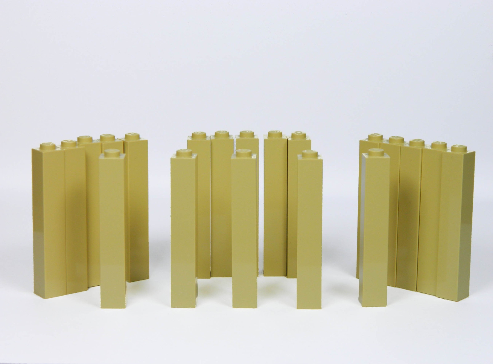 😀 LEGO bricks 1x5 pack x20 panels TAN pillar column walls castle harry ...