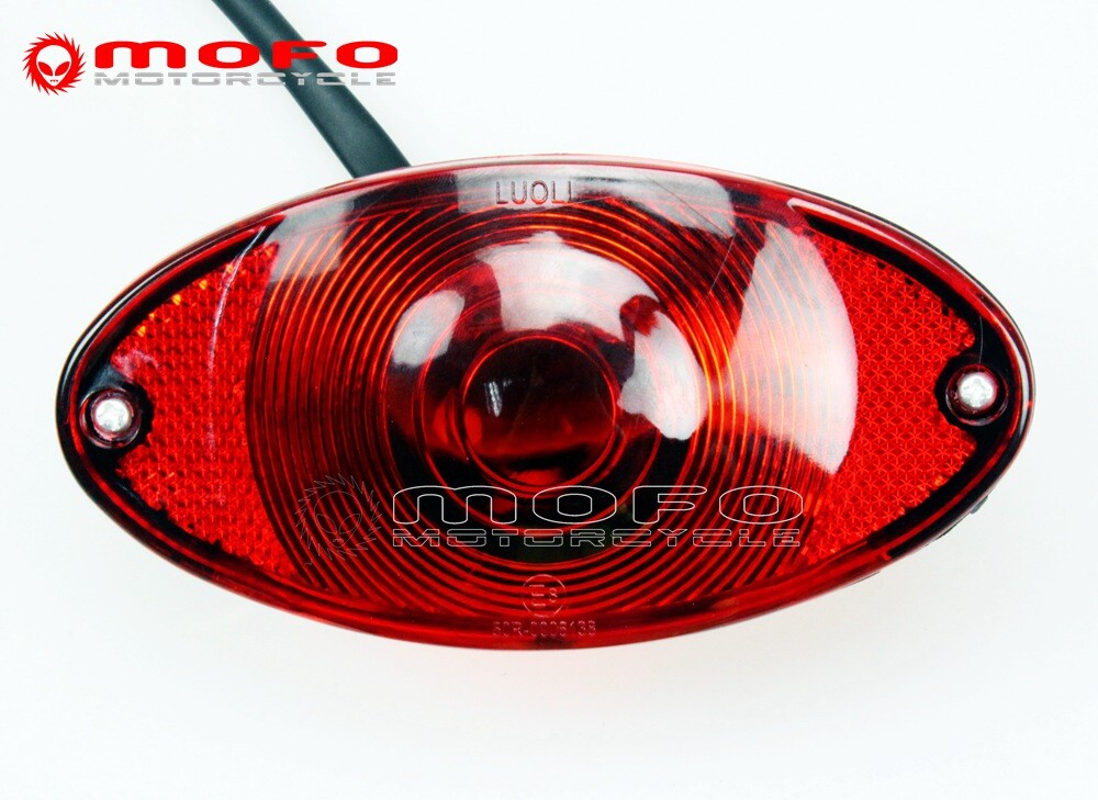 Cat Eye Brake Tail Light RED Lens For Harley Bobber Chopper Cafe Racer ...