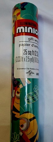 Minions Gift Wrap Set 25 sqft, wrapping Paper And Ribbon, see descript ...