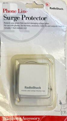 Phone Line Surge Protector by Radio Shack , part number 43-111 with 7 ...
