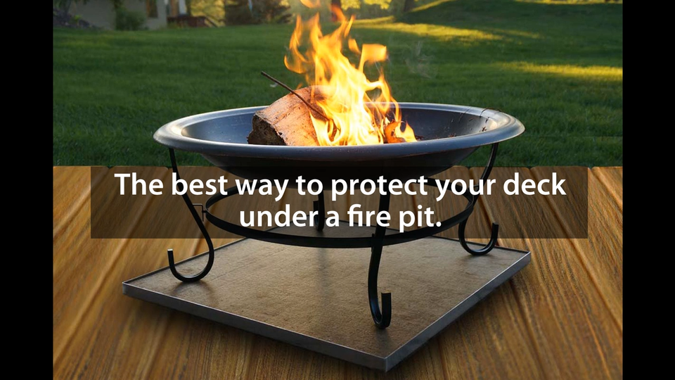 Fire pit Deck Protector - DeckProtect (TM), Outdoor Fireproof Deck ...