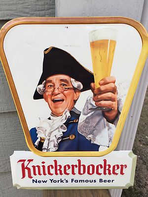 KNICKERBOCKER BEER 1955 NEW YORK VINTAGE BAR SIGN - JACOB RUPPERT | eBay