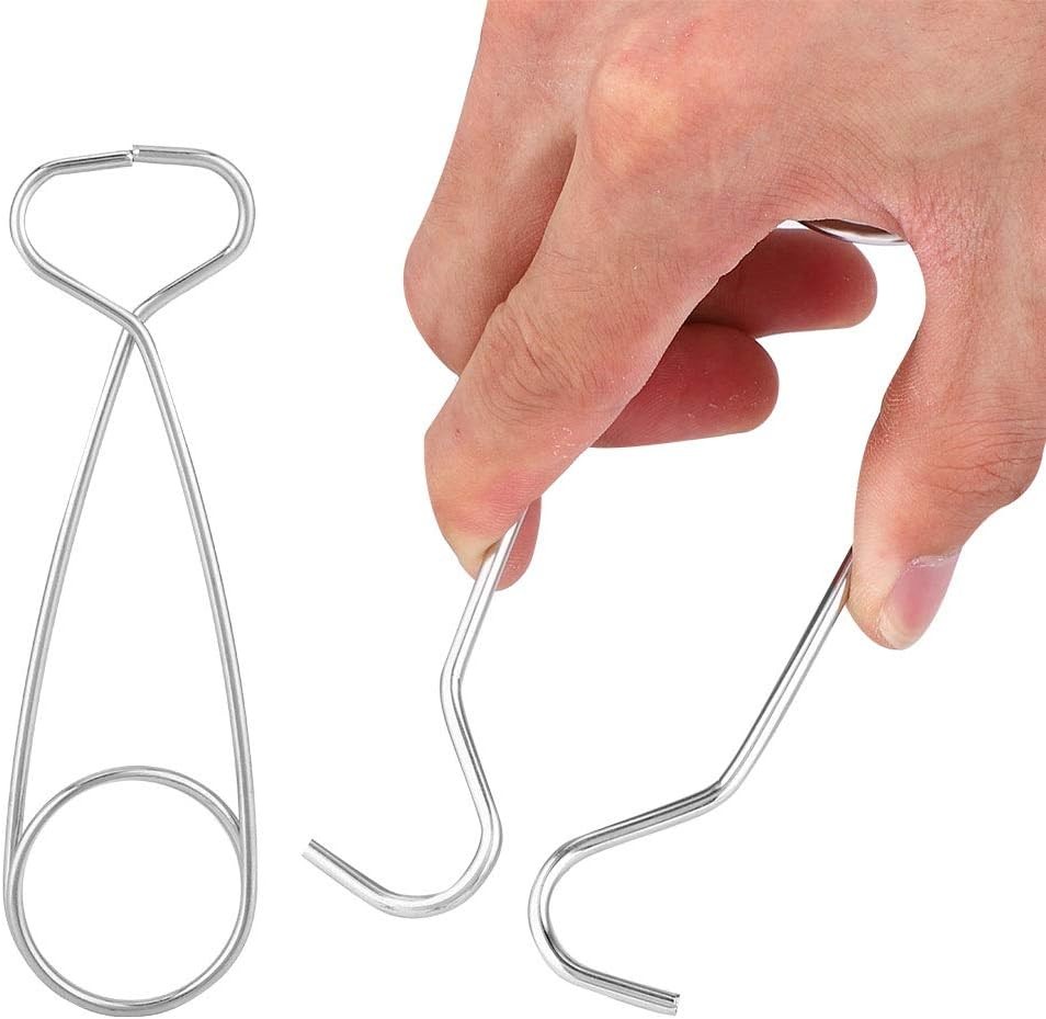 2Pcs Stainless Steel Fish Mouth Jaw Spreaders Hanging Hook Rack for ...