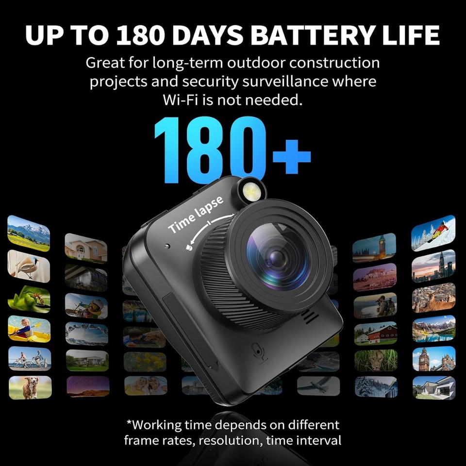 4K Time Lapse Camera Outdoor Construction Plant Weather Life, Manual ...