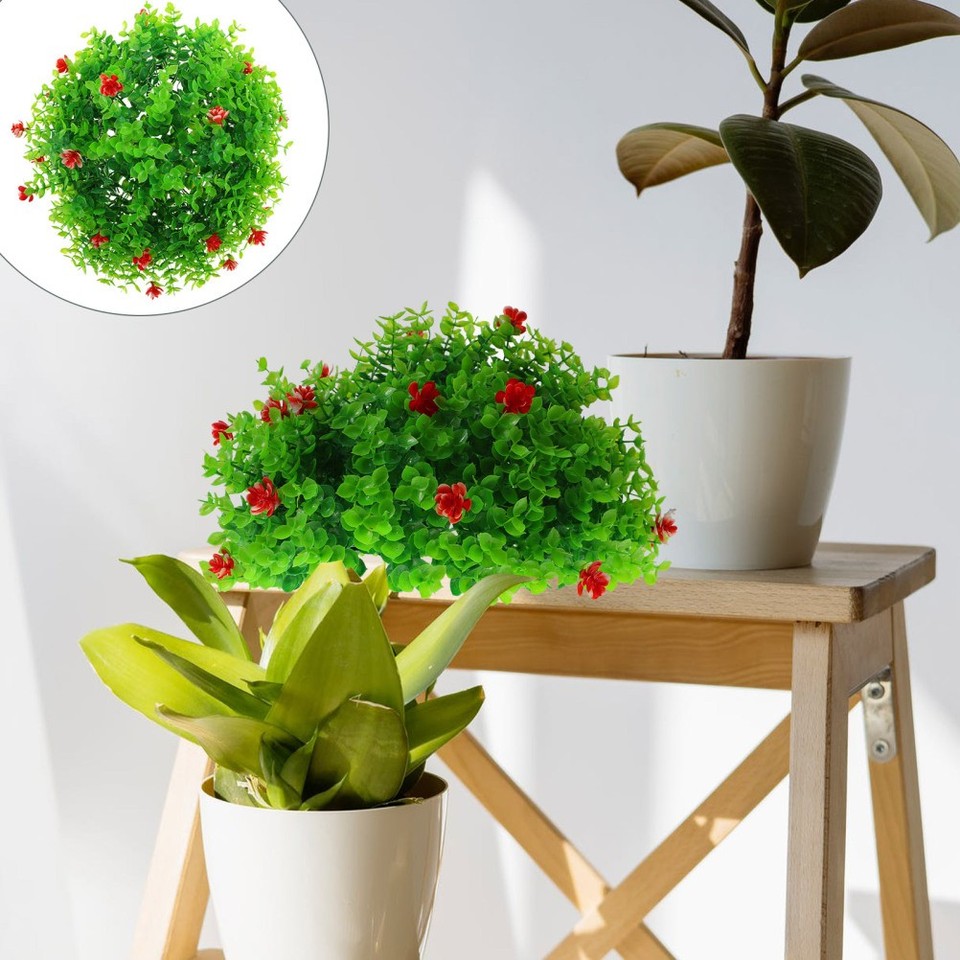 Fake Eucalyptus Artificial Topiary Mum Sphere Decorative Greenery Balls | eBay UK