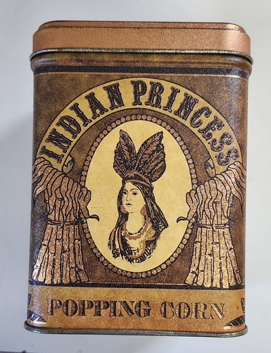 Indian Princess Popping Corn Tin Native American popcorn vintage | eBay