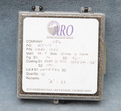 9x ARO SDL LASER LENSES 10MM X 1MM #0440-1022 BK7 LASER LENSES | eBay