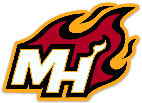 Miami Heat Basketball - MH Alt Logo Blazing - Logo Type Die-cut MAGNET ...