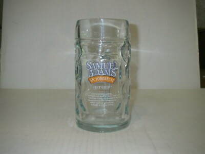 SAMUEL ADAMS OCTOBERFEST CLEAR GLASS STEIN G1954 | eBay