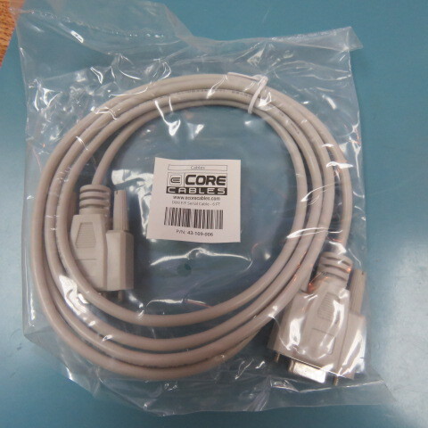 ECORE CABLES 43-109-006 Qty of 2 per Lot SERIAL CABLE DB9 F/F, 6 FT ...