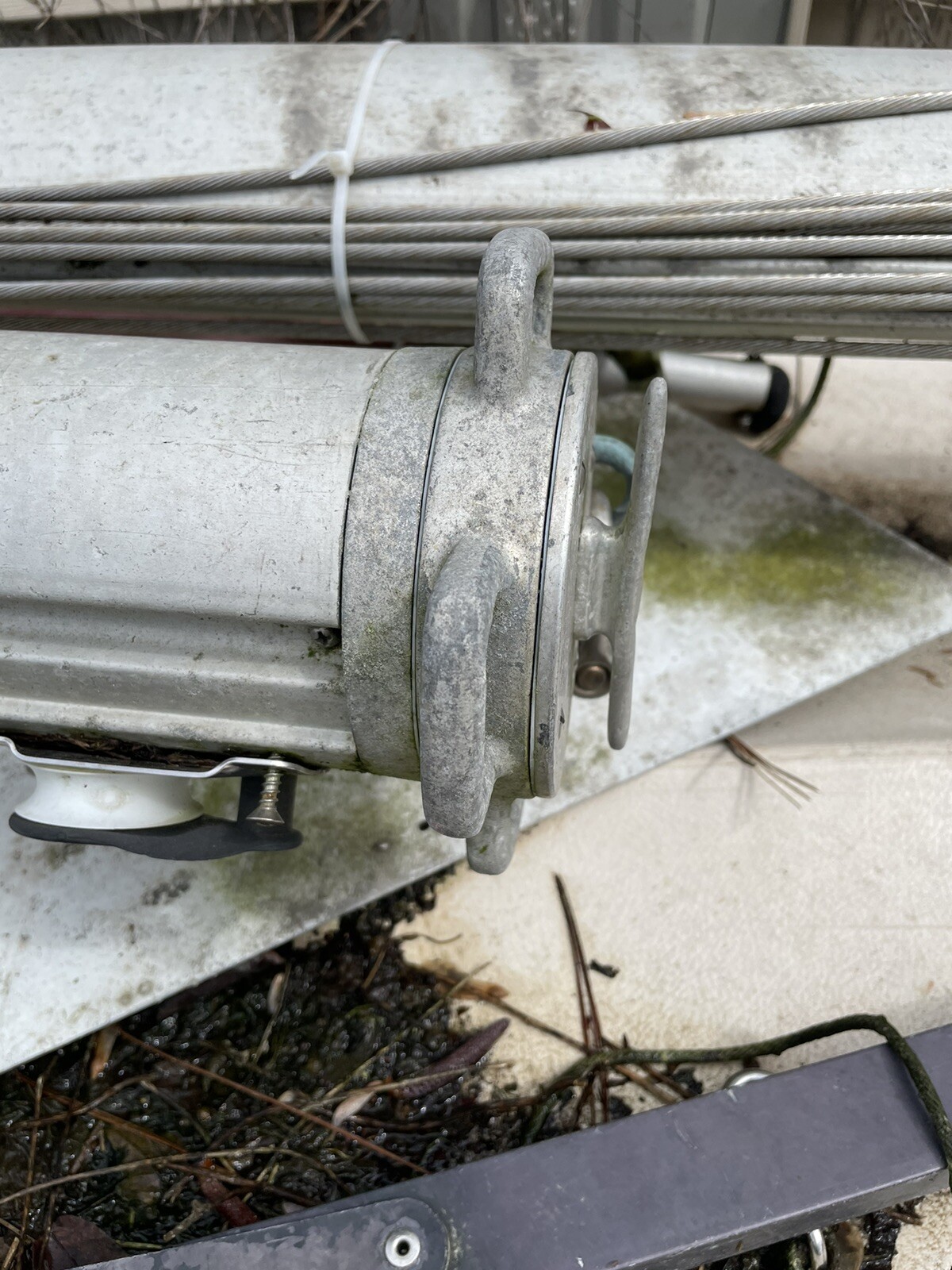 Used sailboat mast. 39 Foot. With Boom. Spar. | eBay