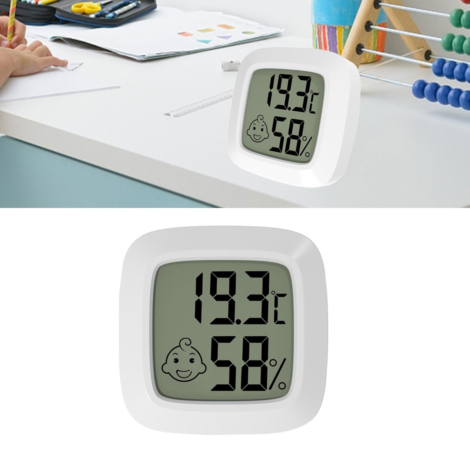 Mini Indoor Hygrometer Thermometer with Large Bold Display and ...