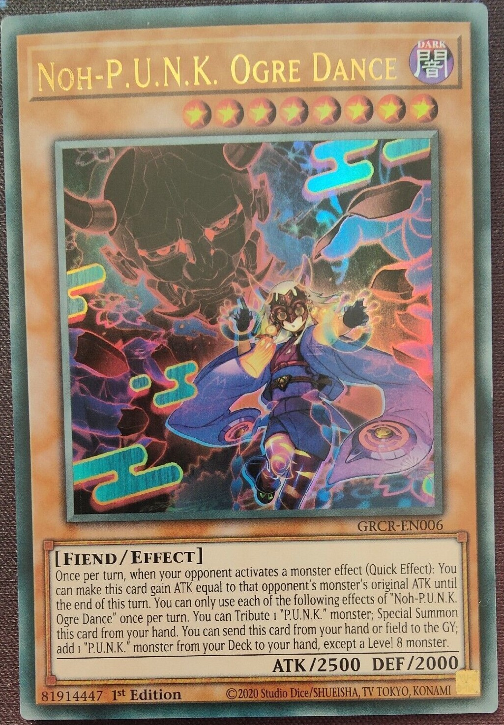Noh-P.U.N.K. Ogre Dance, Ultra Rare, 1st Edition, GRCR-EN006, Yu-Gi-Oh ...