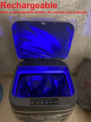 Rechargeable Smart Trash Can Automatic open Intelligent Garbage Bin USB ...