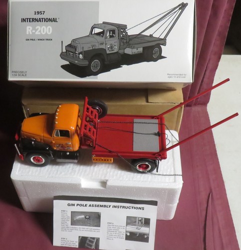 PALUMBO, 1/34 FIRST GEAR 1957 INTL R200 GIN POLE WINCH TRUCK, NIB, 19 ...