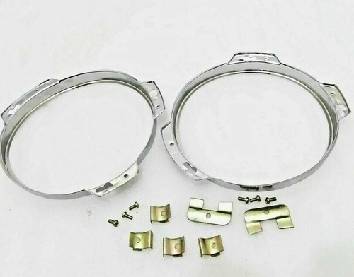 Headlight Head Lamp Chrome Bezel Anello Rim Set Fit Suzuki Samurai ...