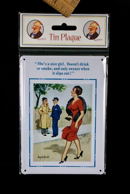 RARE! VINTAGE LESSER & PAVEY DONALD MCGILL TIN PLAQUE NICE GIRL LP32696 ...
