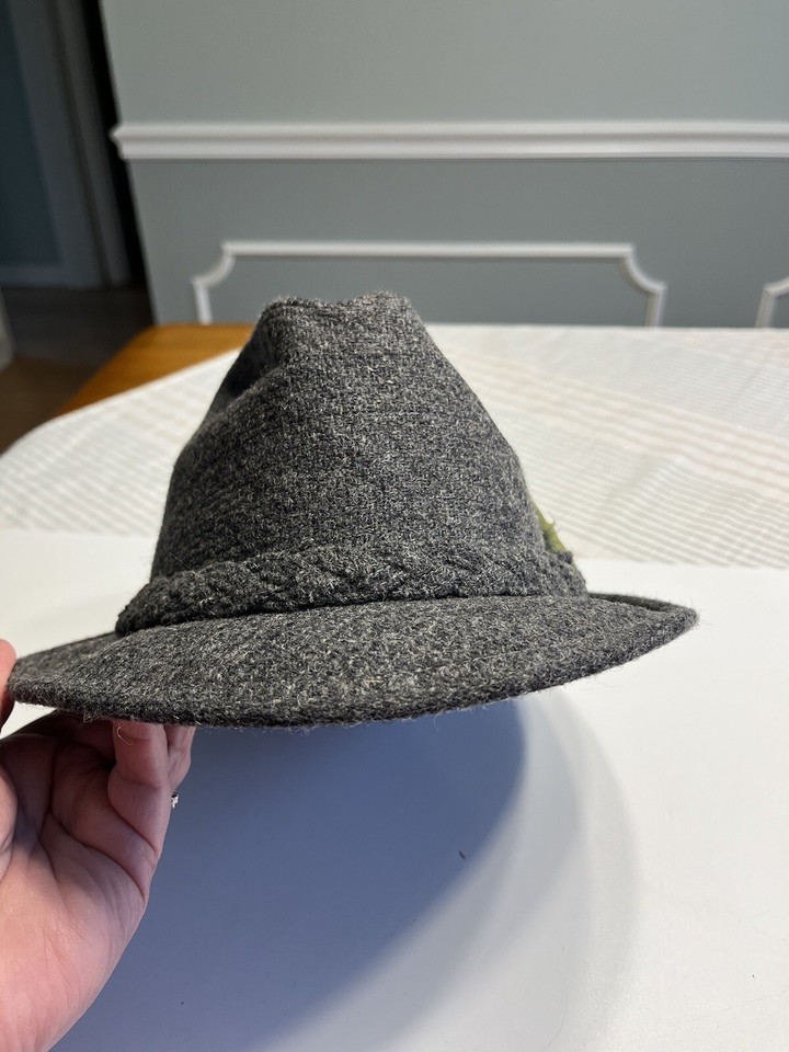 Stetson Mens Black Felt Fedora W/ Stetson Pin & Feather 6 7/8 | eBay