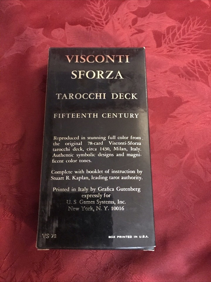 Visconti Sforza Tarocchi Tarot Deck, 1975, U.S Games Systems, Stuart R ...