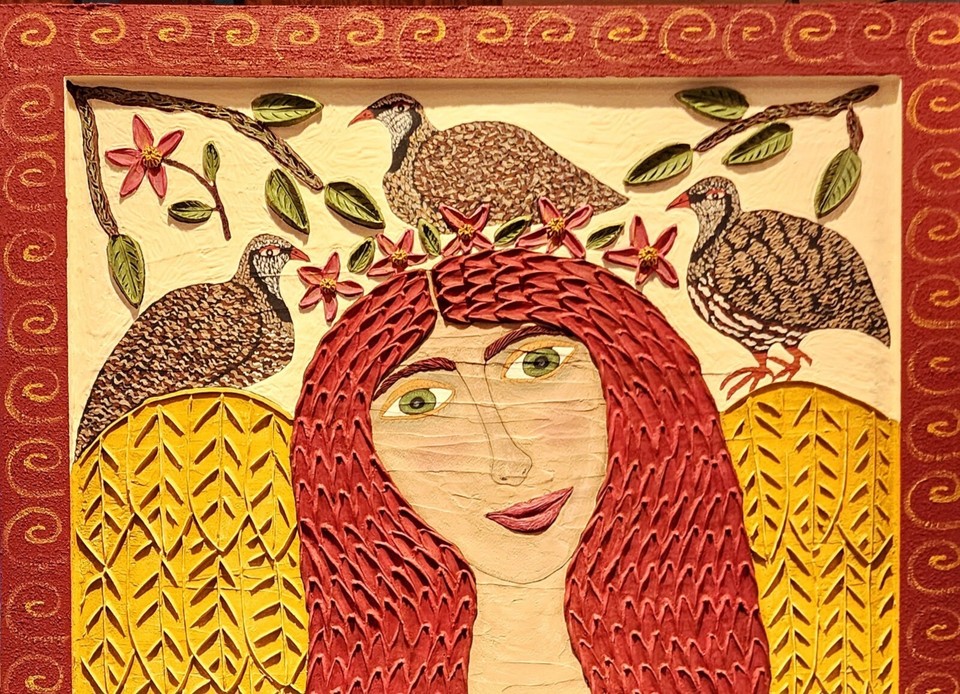 Danette Sperry Southern Primitive Folk Art ANGEL Painting "ANGEL Of The ...