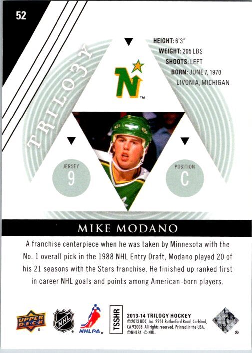 2013-14 Upper Deck Trilogy #52 Mike Modano | eBay